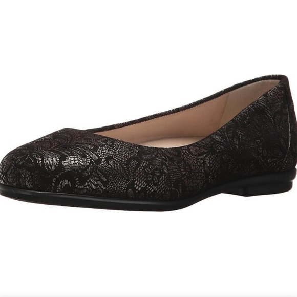SAS | Shoes | Sas The Scenic Metallic Lace Print Comfort Premium Ballet ...